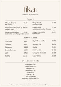 Our Menus | Fika&Co